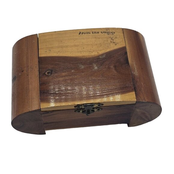 Wooden | Accents | Small Vintage Oak Wooden Souvenir Trinket Box From ...